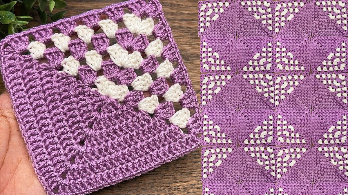 Easy Unique Crochet Granny Square Tutorial - Pattern