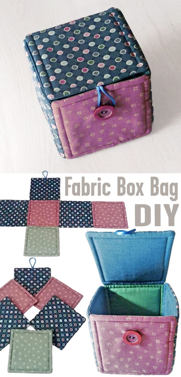 Fabric Box Bag Tutorial - Pattern