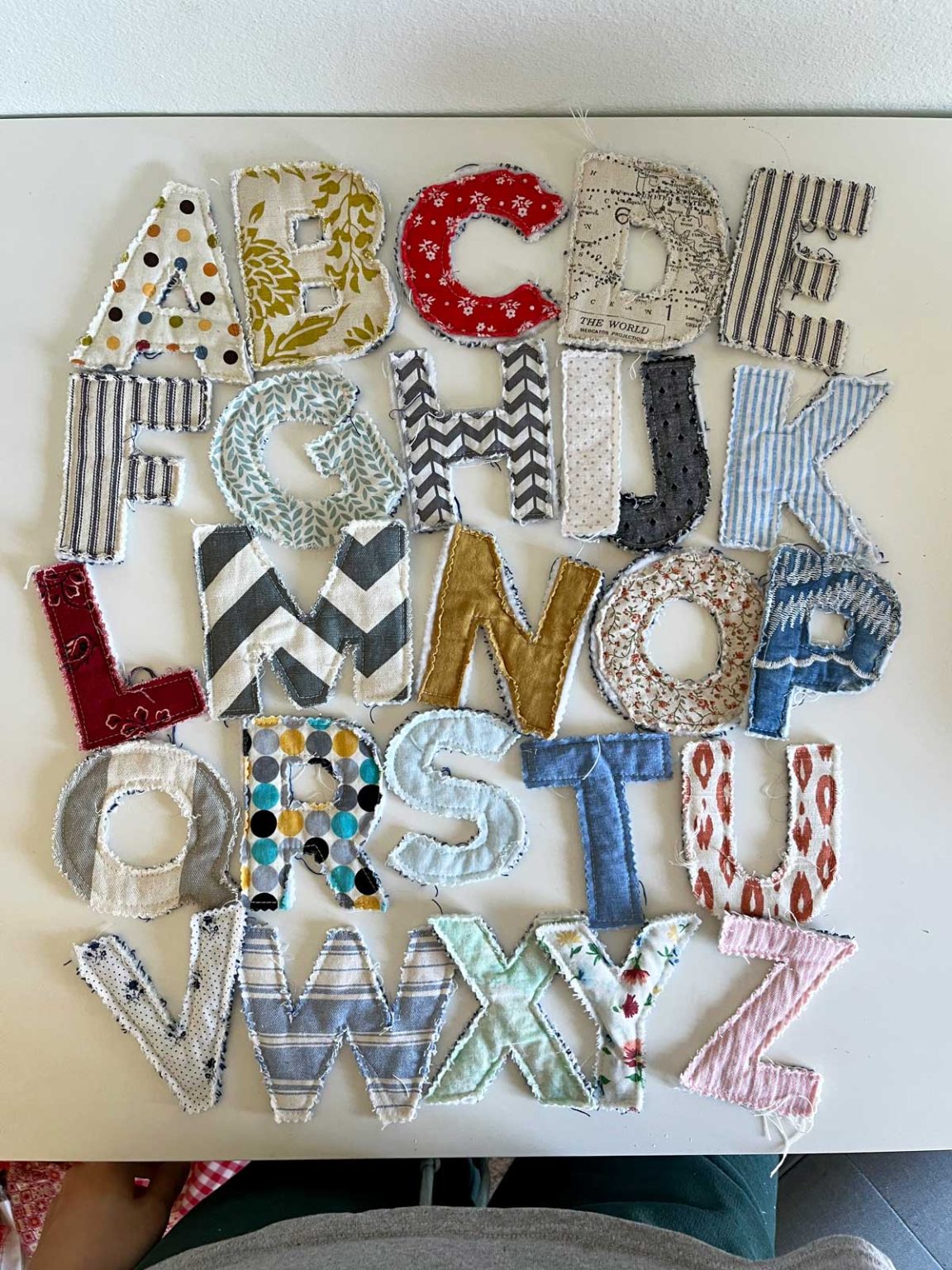 How to Make Fabric Alphabet Letters - Pattern