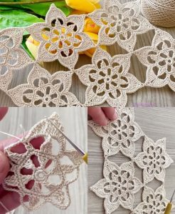 Crocheted table runners - Pattern