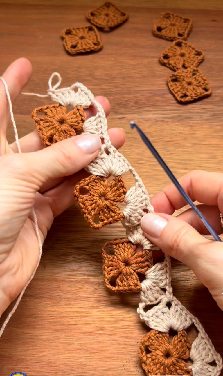 Crocheted square - Pattern